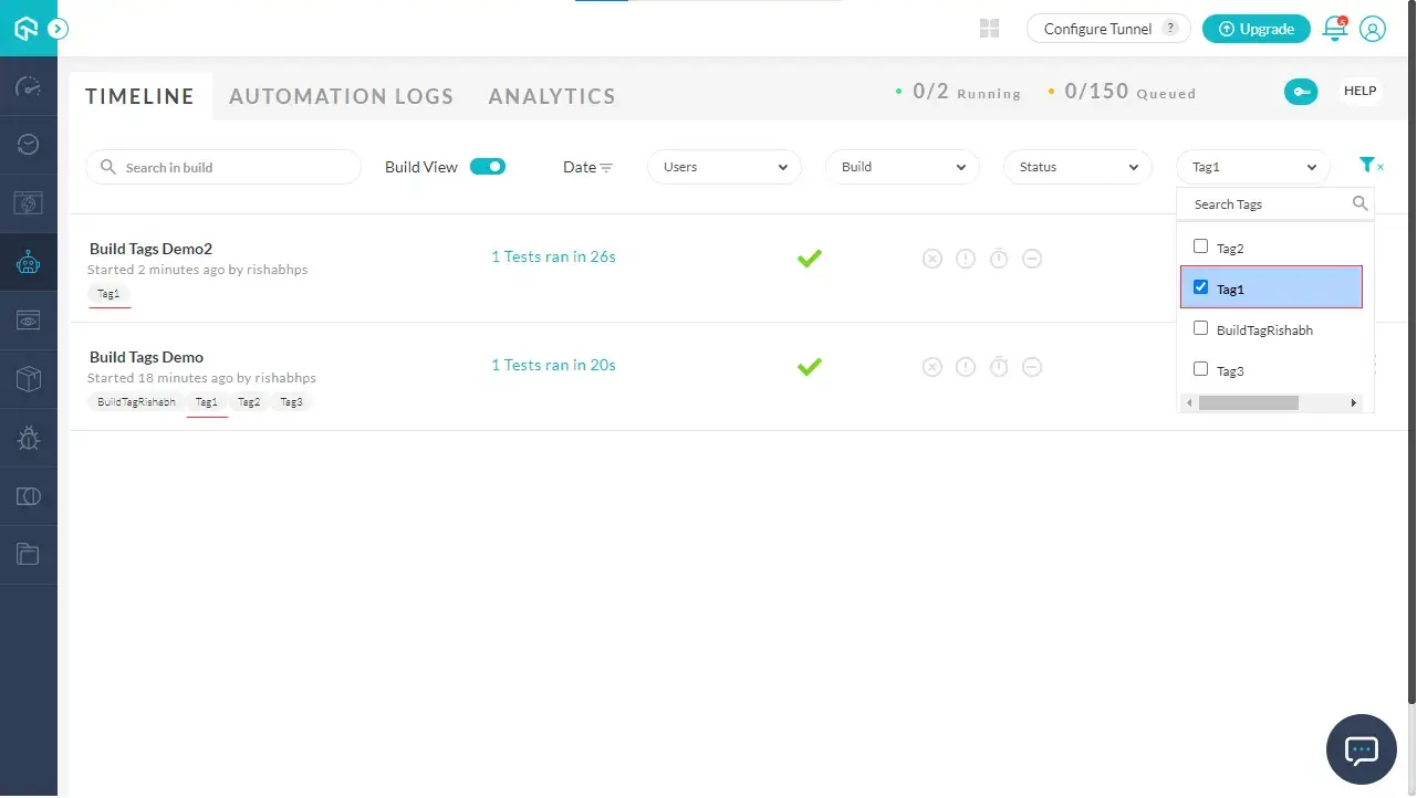 Group and Filter Your Test Builds Using Build Tags | TestMu AI ...